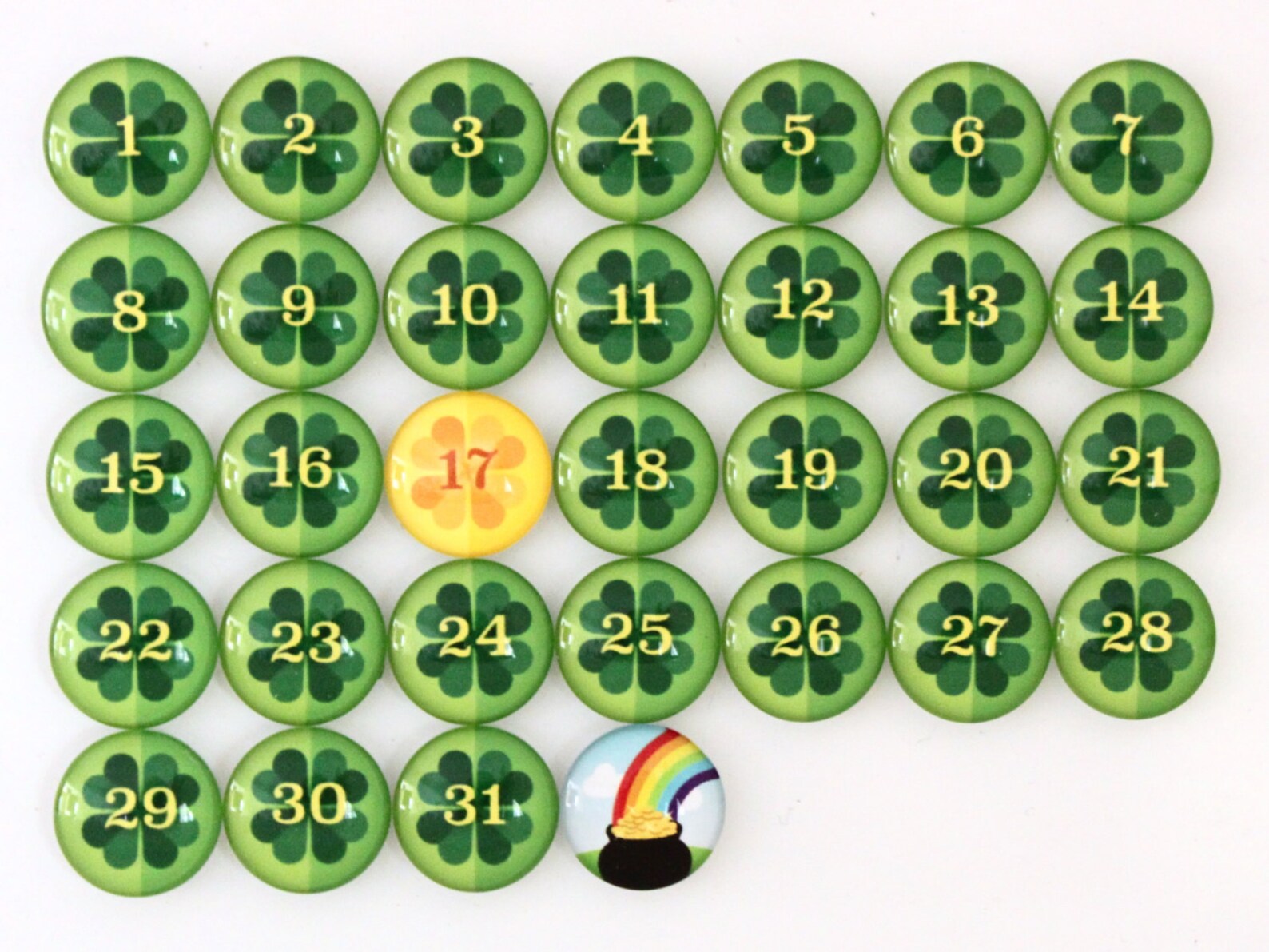 Number Magnets for March Shamrocks St. Patrick's Day - Etsy