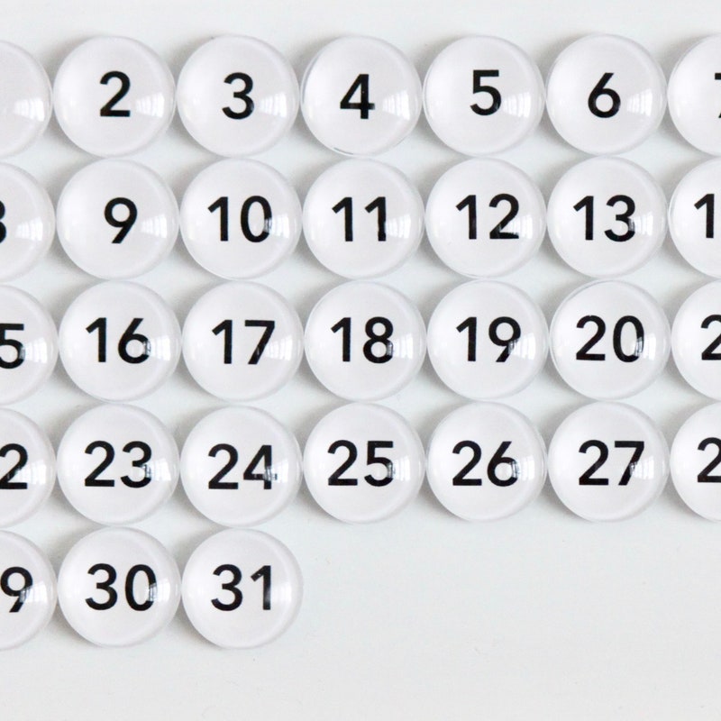 Calendar Numbers - Etsy