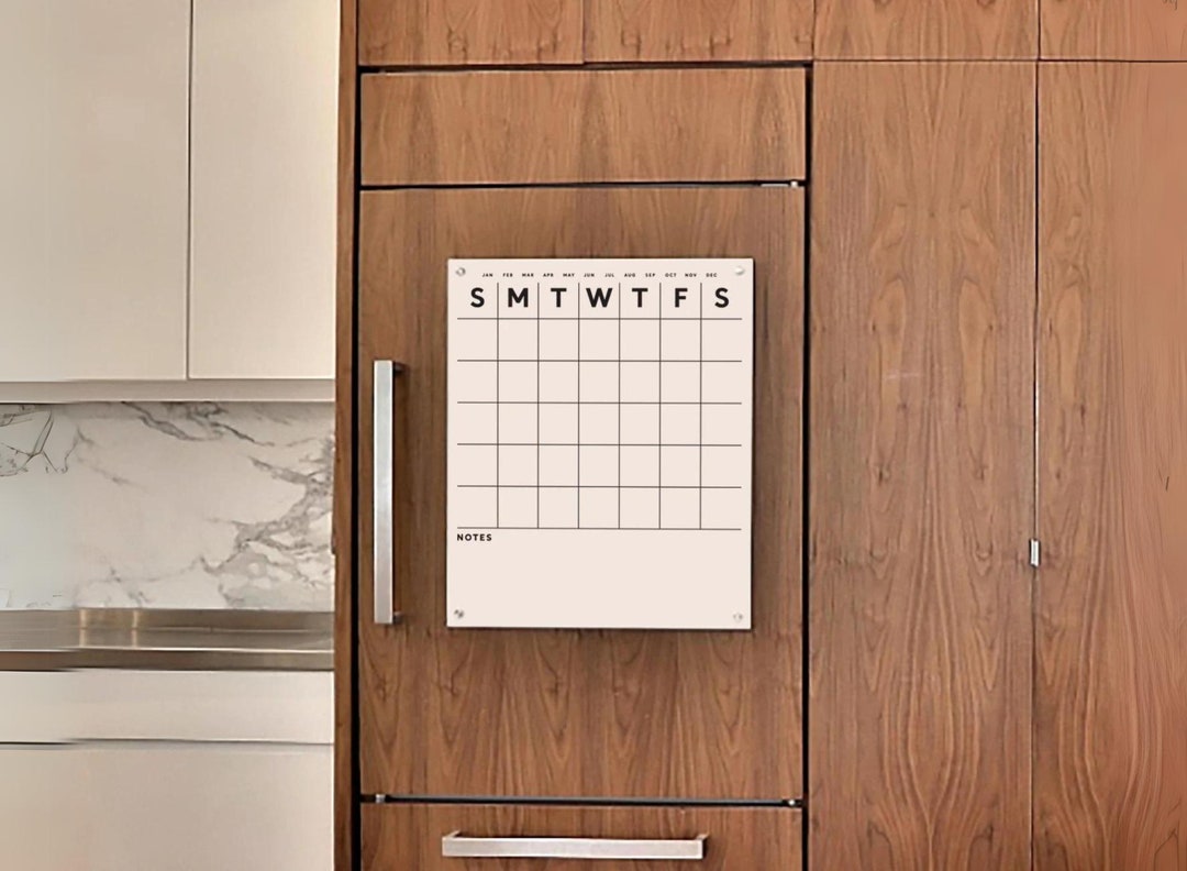 Magnetic Acrylic Wall Calendar With Notes | Premium Lucite Dry Erase ...