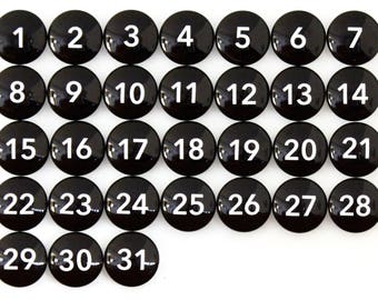 Rainbow Perpetual Calendar 1numbers 1-31-magnets-days of the Month - Etsy