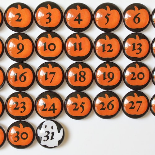 Glass Number Magnets Multicolored - Etsy