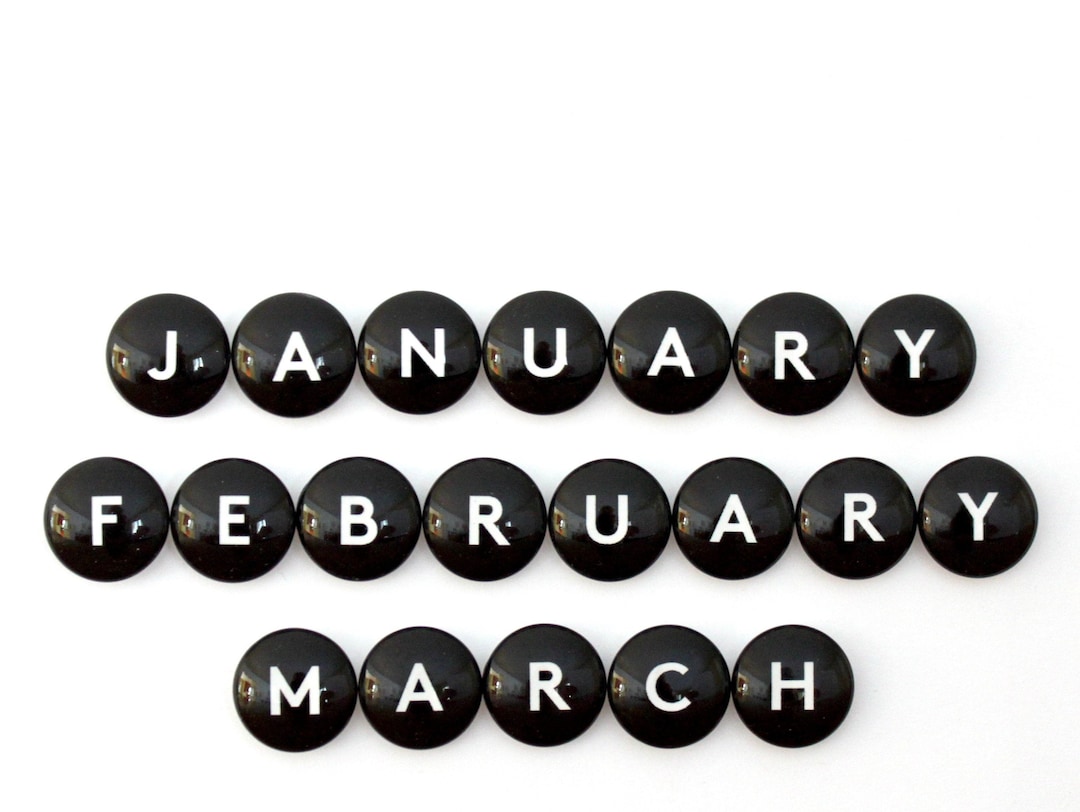 Full Month Glass Magnets - Etsy