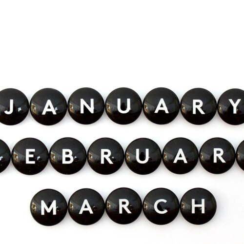 Full Month Glass Magnets | Etsy