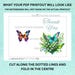 Printable Butterfly Thank You Card, Downloadable Nature Lover Greetings ...