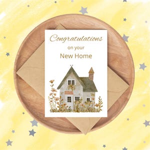 Printable New Home Card, Downloadable New House Greetings Card, Digital ...