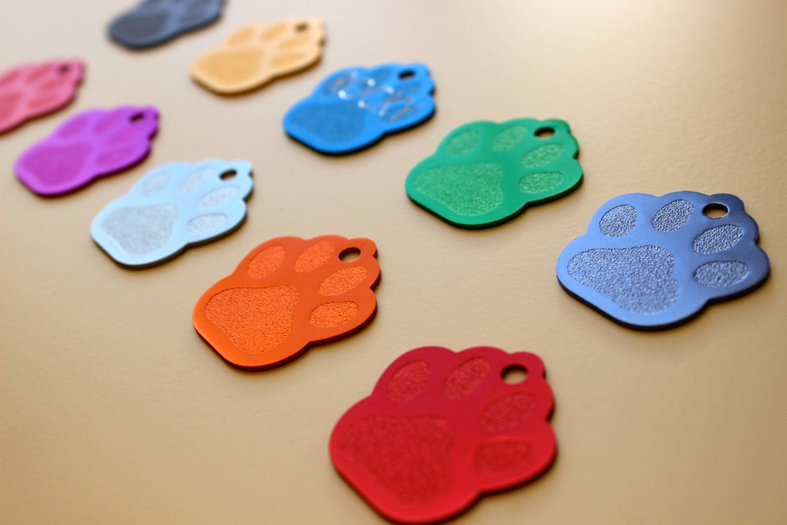 Pet Tags PAW Tags Diamond Deep Engraved Pet ID Tags Double Sided Tags ...