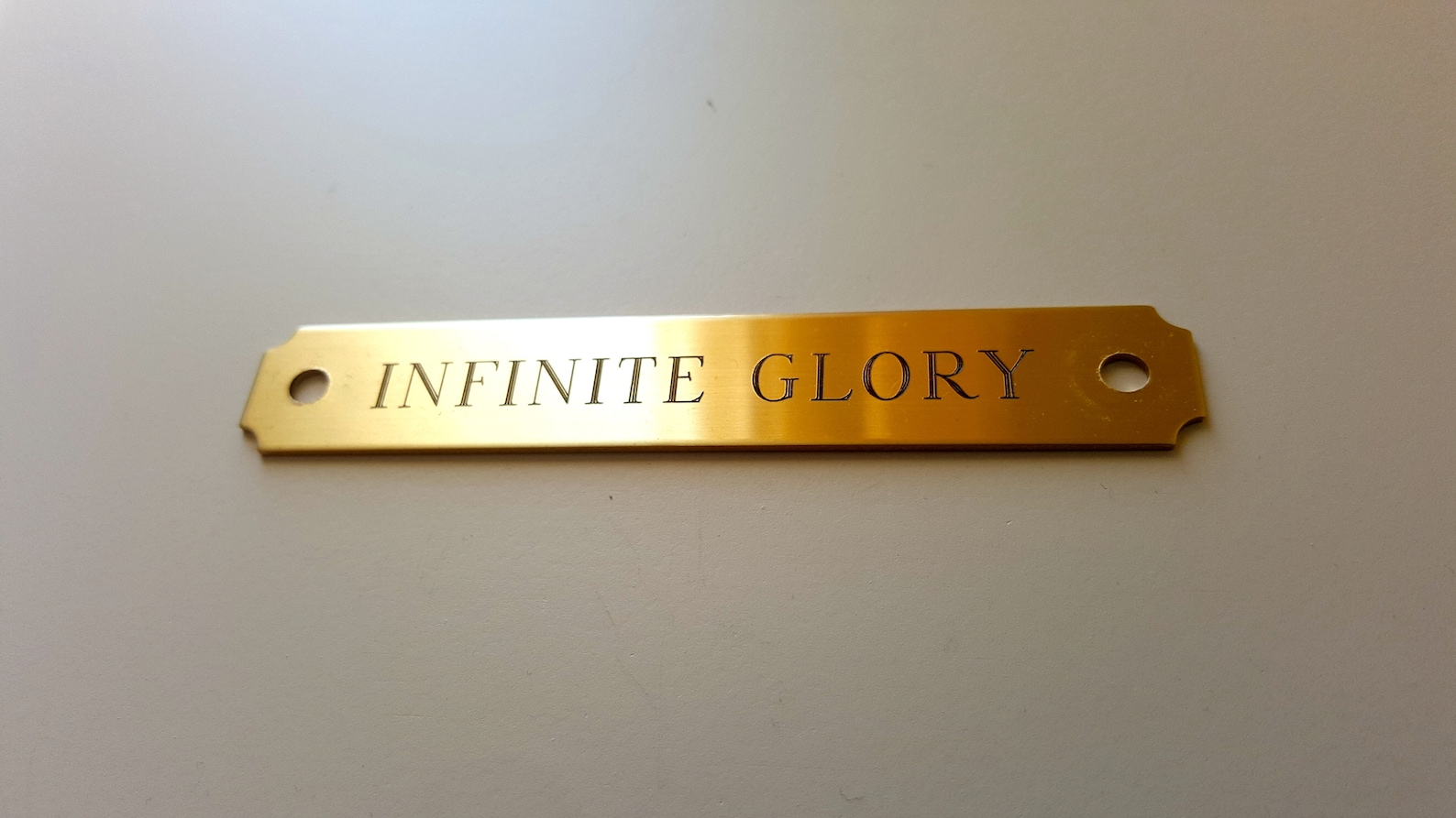 HALTER PLATE Notched 4.5"x 3/4" BRASS Custom Engraved Halter Brow Name ...