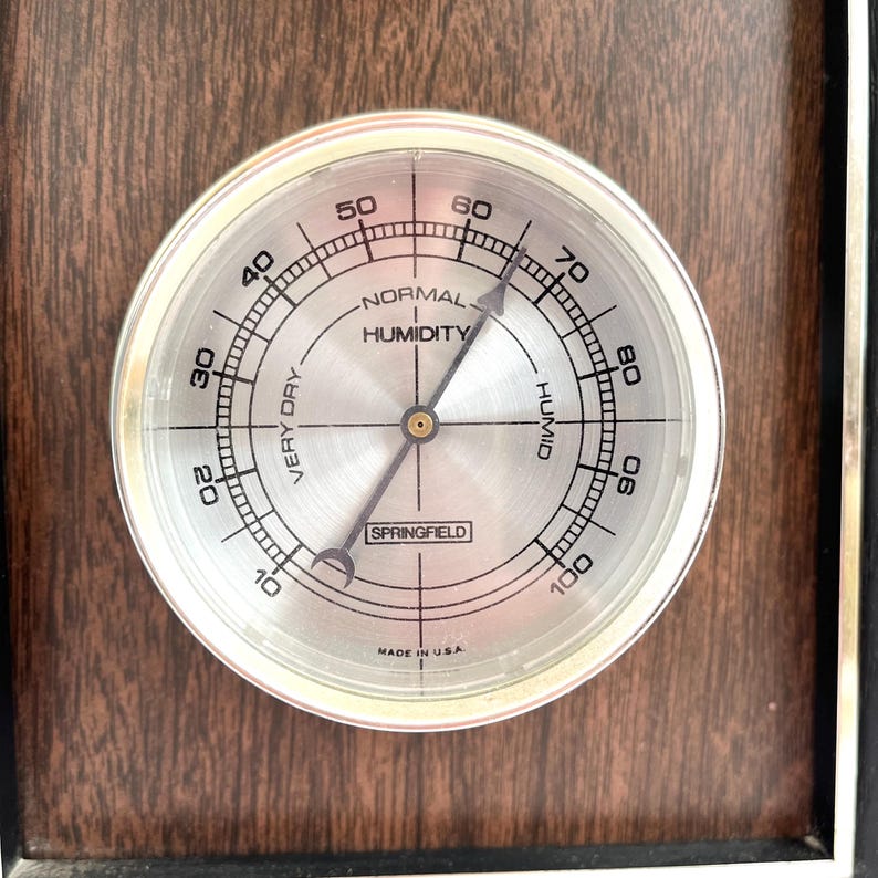 MIDCENTURY WEATHER STATION, Thermometer Barometer, Vintage Man Cave ...
