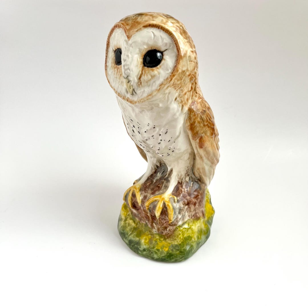 BARN OWL FIGURINE, Large Ceramic Owl Sculpture, the Townsends, Vintage ...