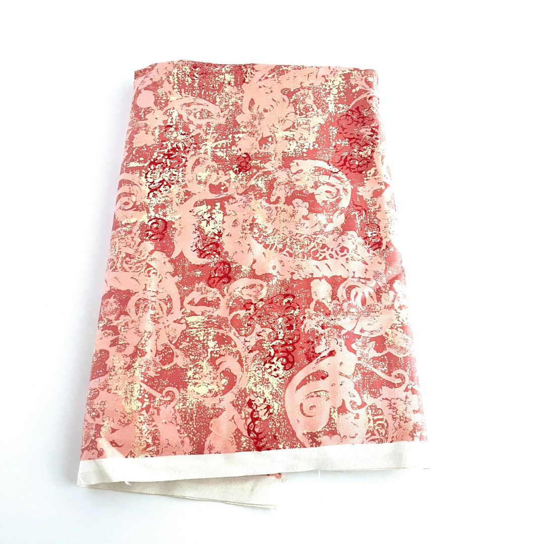 PINK PAISLEY FABRIC Yardage, Raspberry Bubblegum Pinks, Swirl Pattern ...