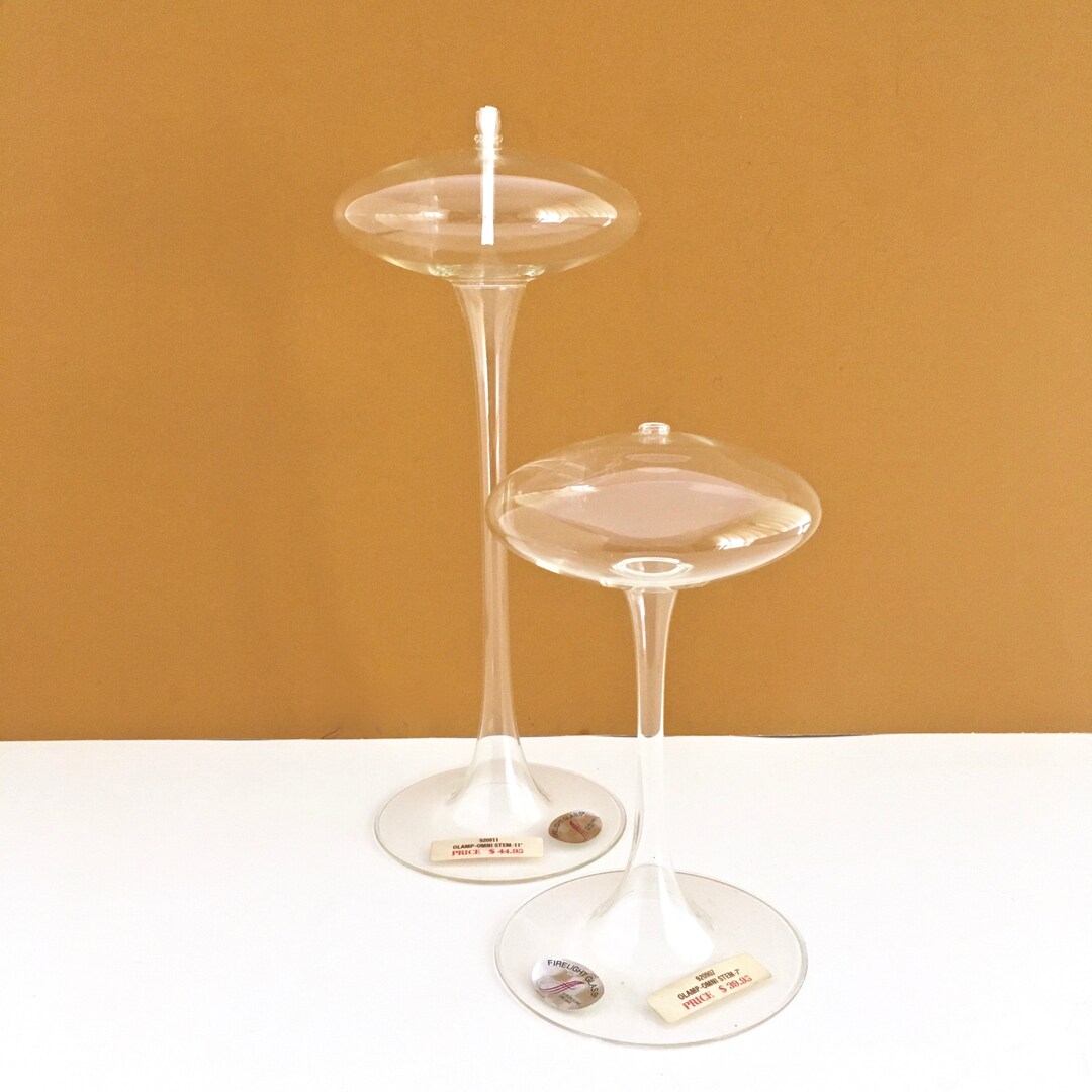 Vintage Firelight Glass Oil Candle Lamps: Atomic Mid-century Decor - Etsy