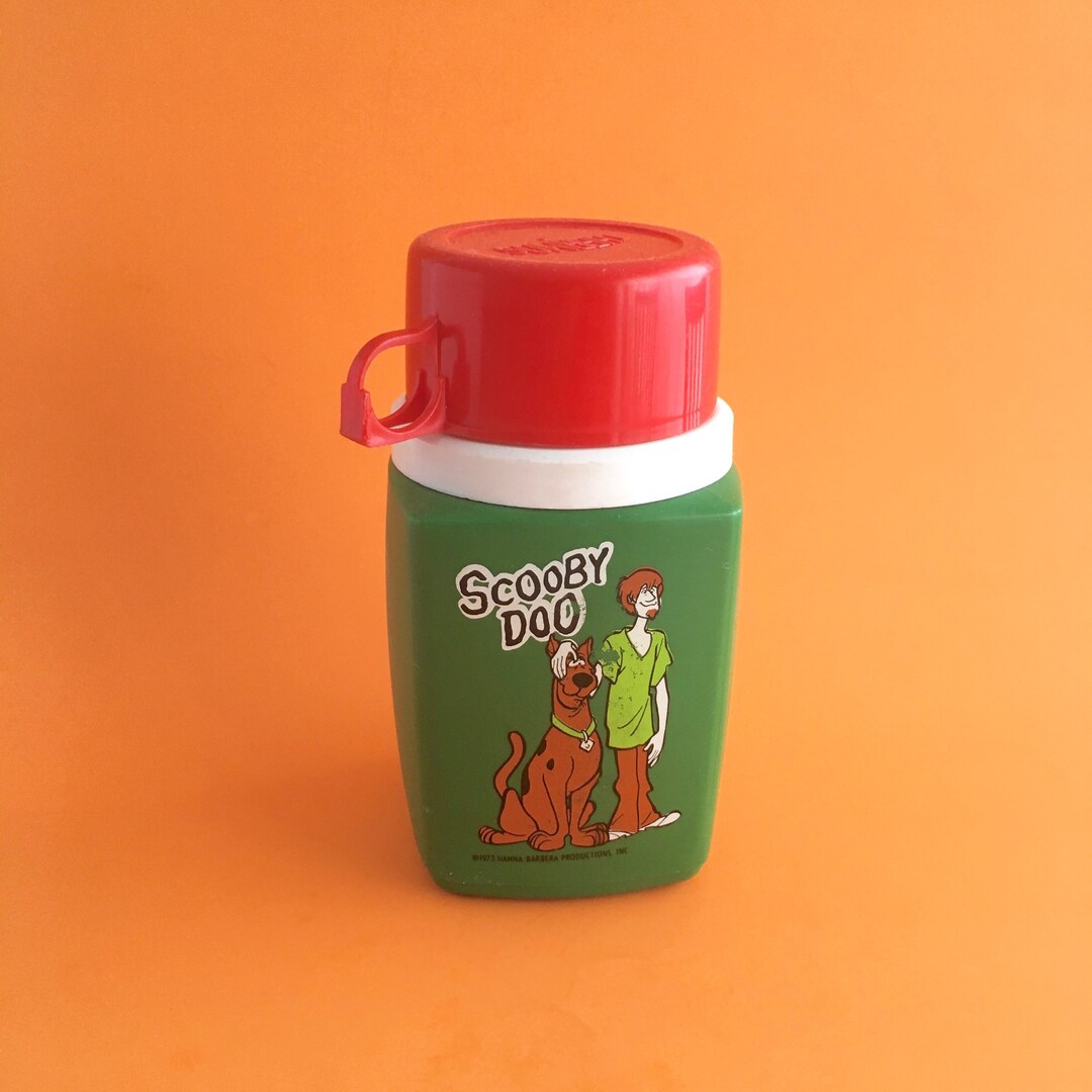 Vintage SCOOBY DOO THERMOS, 1973 Shaggy Scoob, Hanna Barbera, School ...