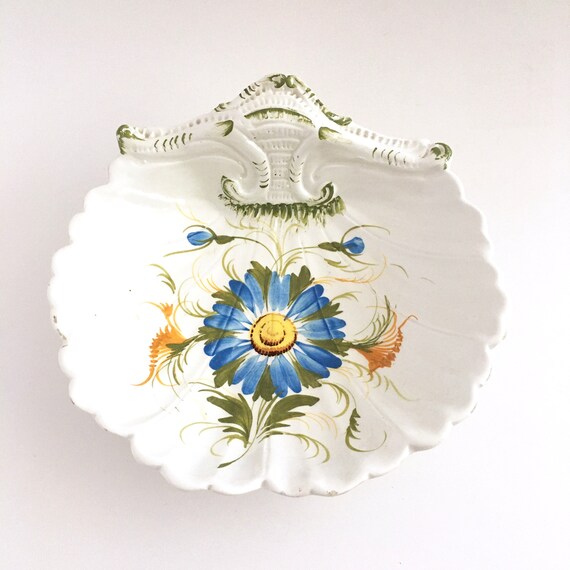 Ornate HAND PAINTED ITALIAN Bowl Shell Serving Dish Shallow - Etsy UK