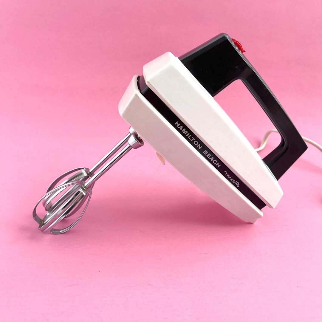 VINTAGE HAND MIXER, Hamilton Beach Mixette, Black & White Kitchen ...