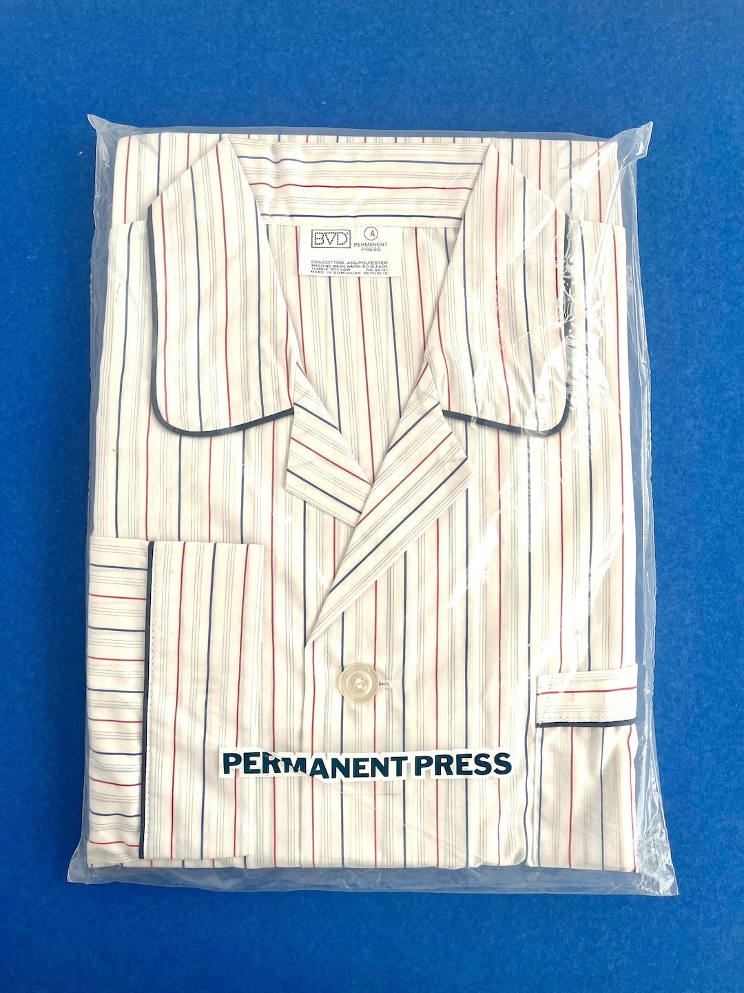 VINTAGE STRIPED PAJAMAS, Men's Small Unisex Pjs, Cotton/poly Blend ...