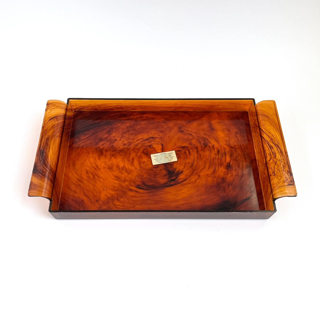 TORTOISESHELL LUCITE TRAY, 1970s Small Serving Trays, Retro Home Decor ...