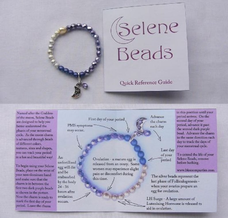 Period Tracking Bracelet, Selene Beads Bracelet,tween Jewelry ...