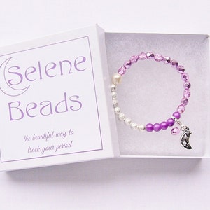 Period Tracking Bracelet, Selene Beads Bracelet, Menstruation Bracelet ...
