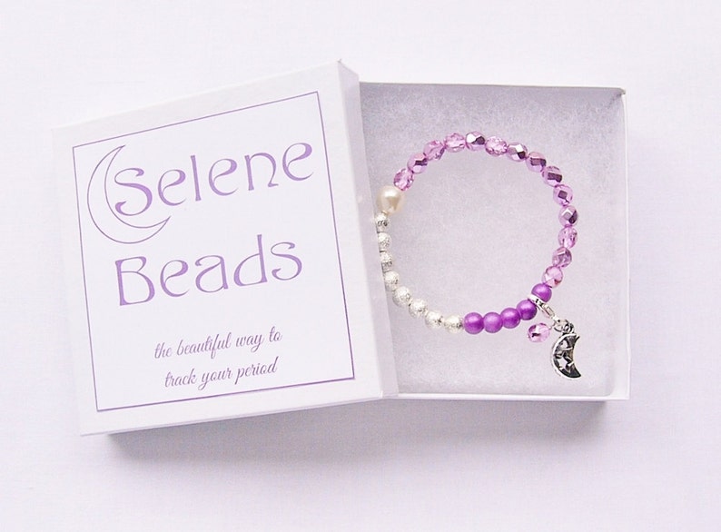 Period Tracking Bracelet, Selene Beads Bracelet, Menstruation Bracelet ...