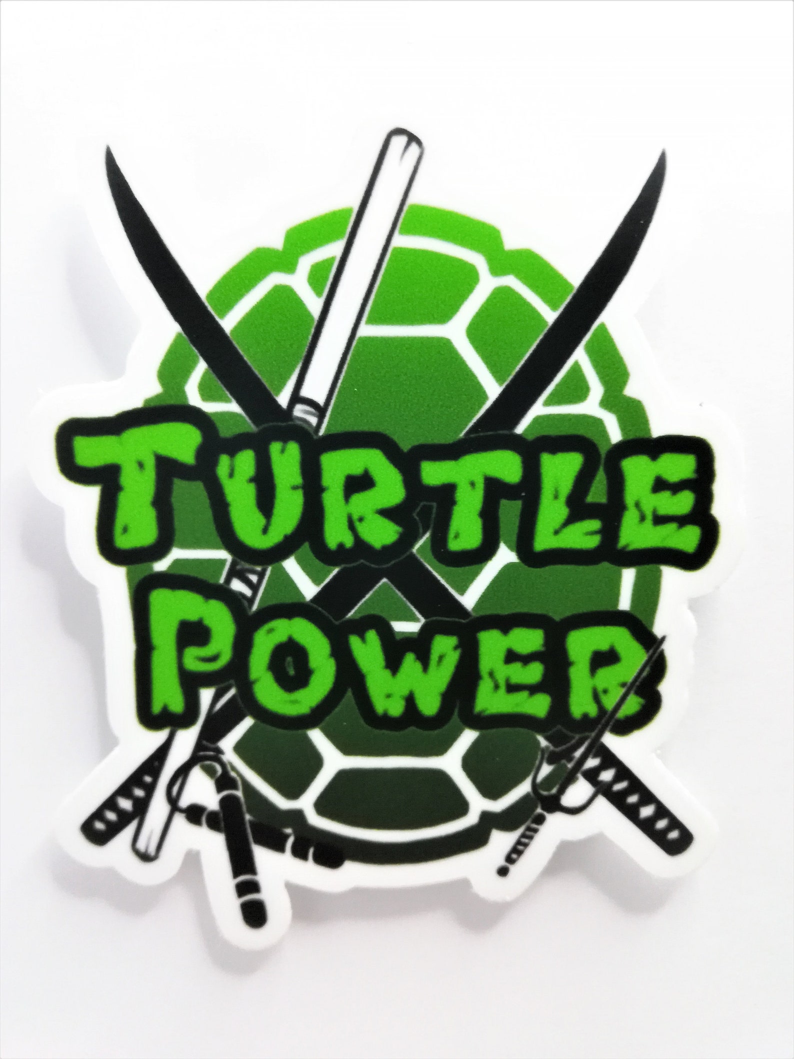 TMNT Turtle Power Vinyl Sticker 3 | Etsy
