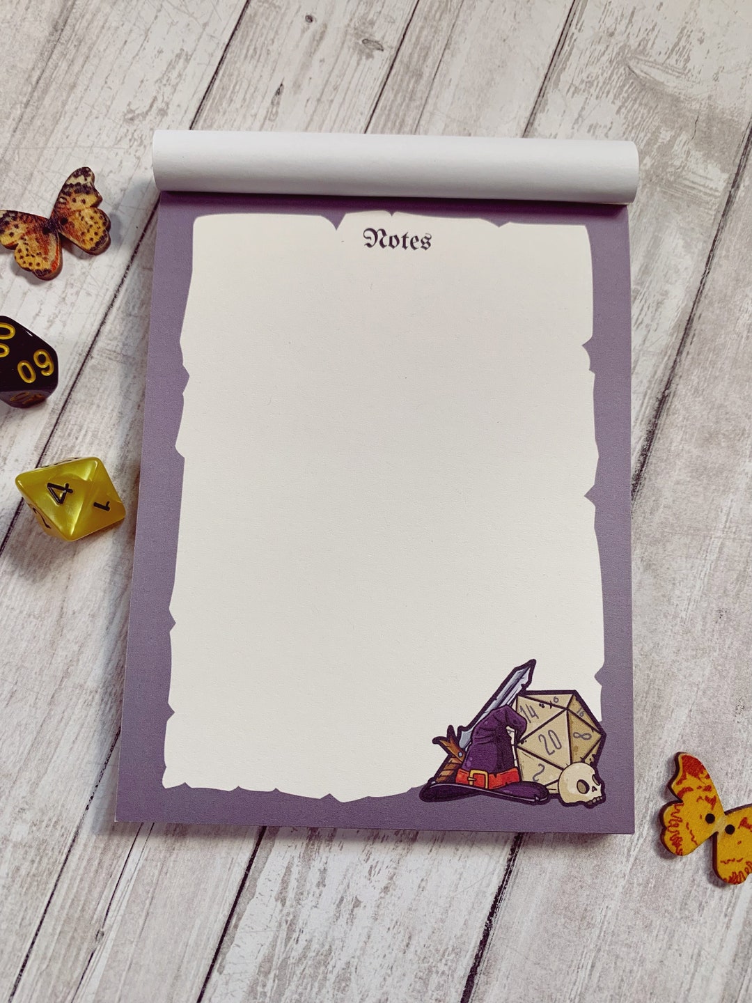 RPG Daily Notepad & Sticky Notes • Dungeon Master • Memo Pad ...