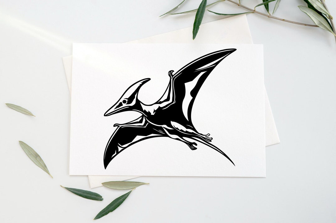 Pterodactyl Dinosaur Silhouette, Dinosaur Poster Layered File Ideal for ...