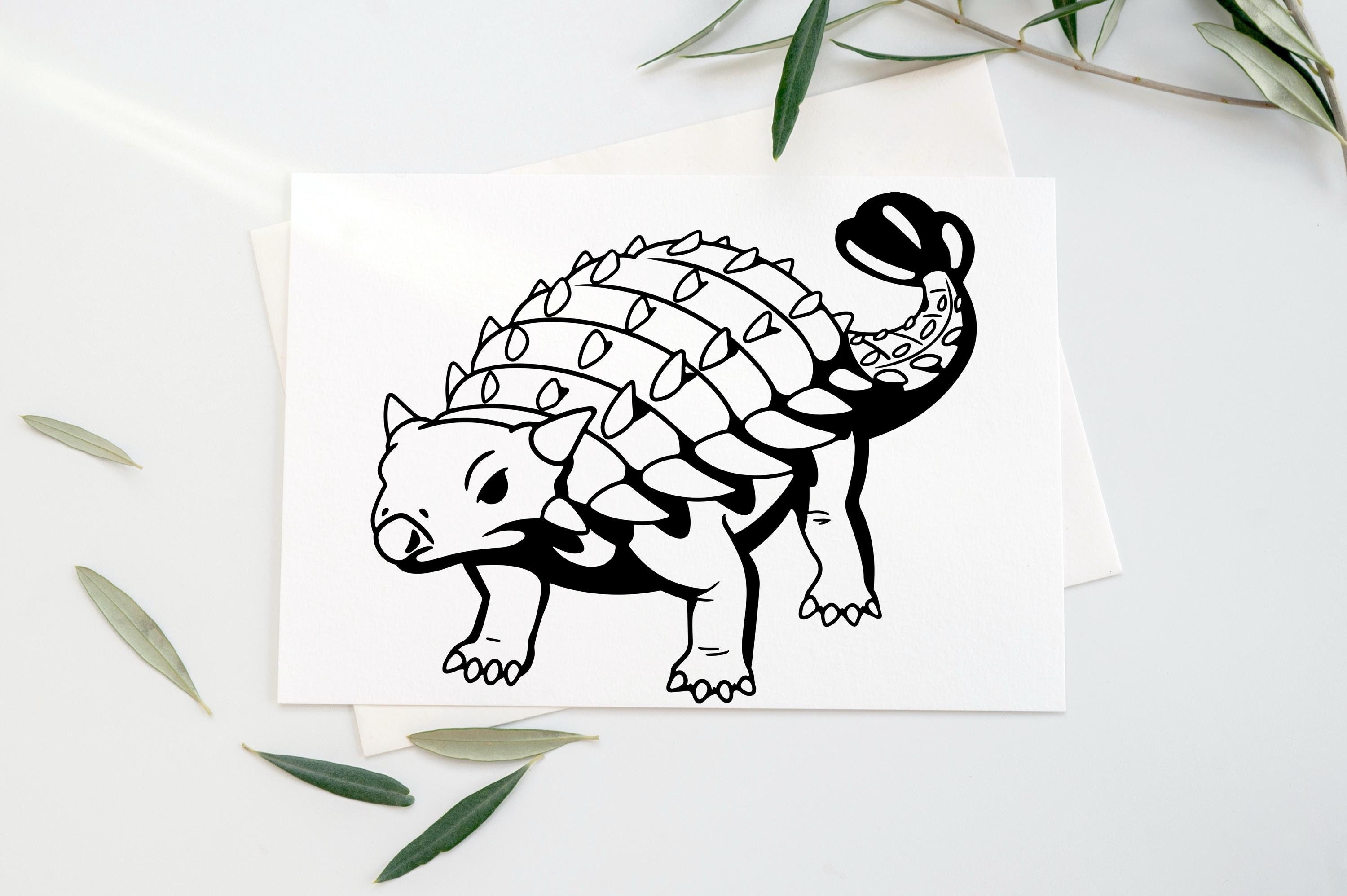 Ankylosaurus Silhouette, Dinosaur Poster Layered File Perfect for ...