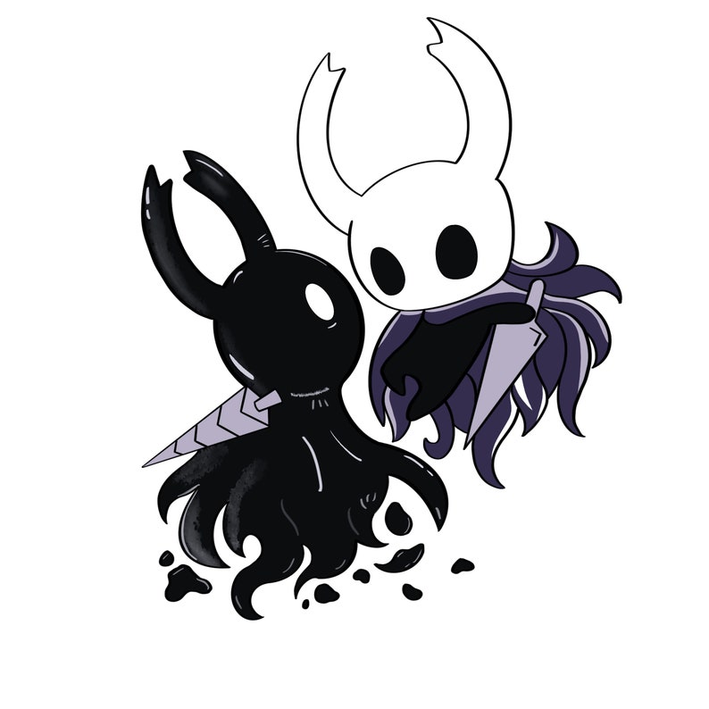 Hollow Knight Layered Digital Art and His Soul Shadow Digital Drawing ...