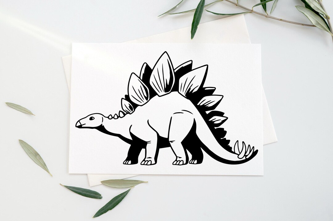Stegosaurus Dinosaur Silhouette, Dinosaur Poster Layered File Perfect ...
