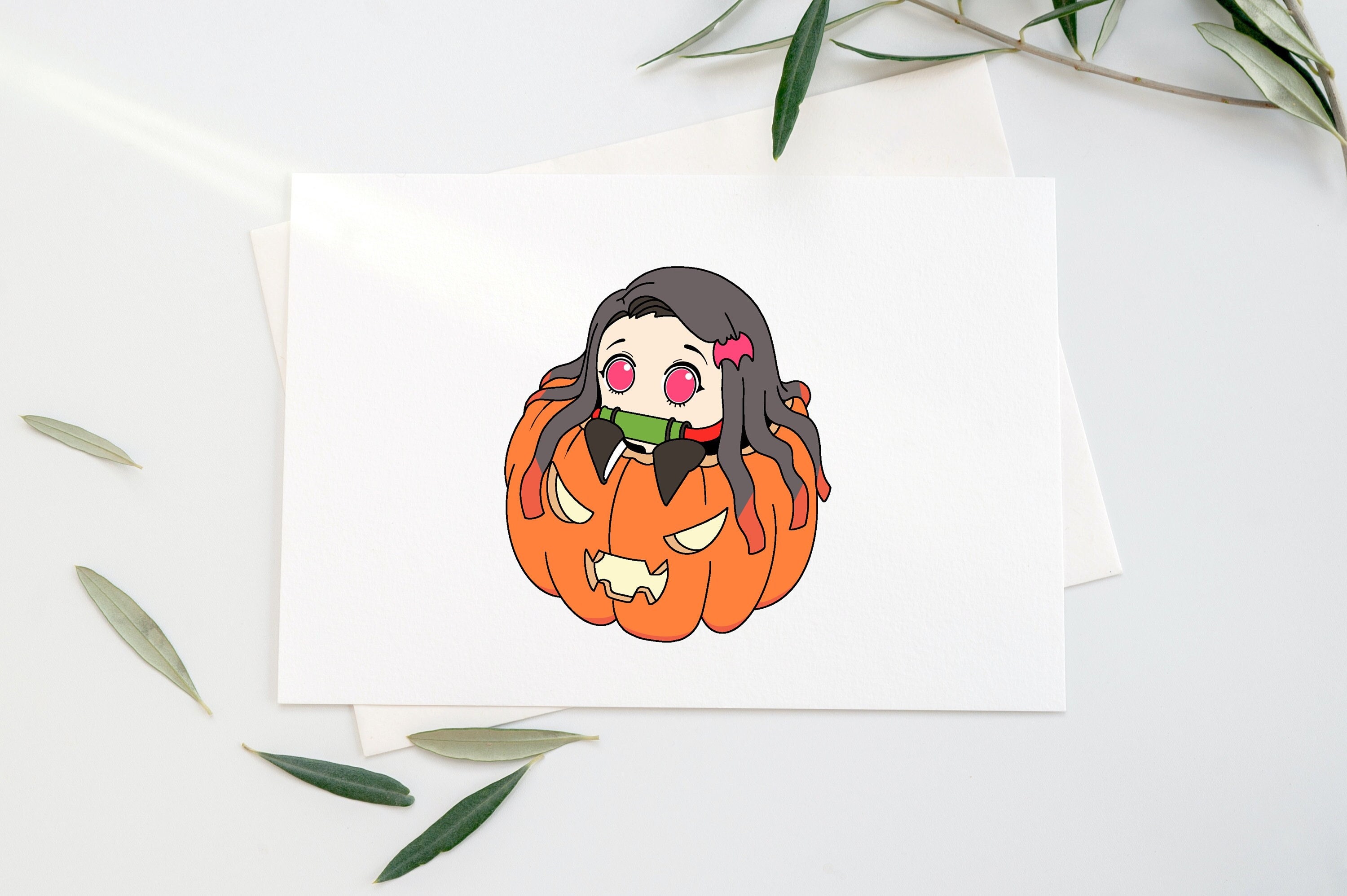Nezuco Digital Drawing Inside a Pumpink, Halloween Inspired, PNG and ...