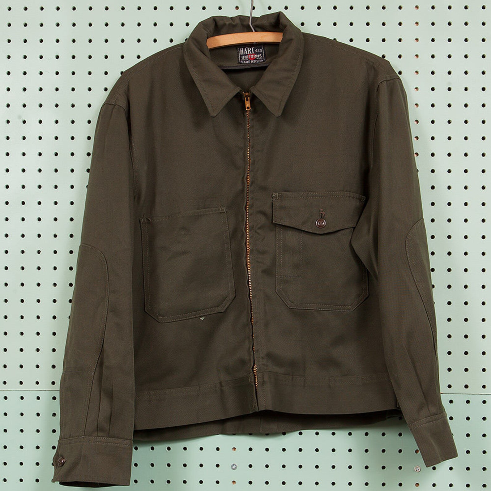 30s/40s Vintage Mechanics Jacket Size 42 Short Talon Zipper Hart ...