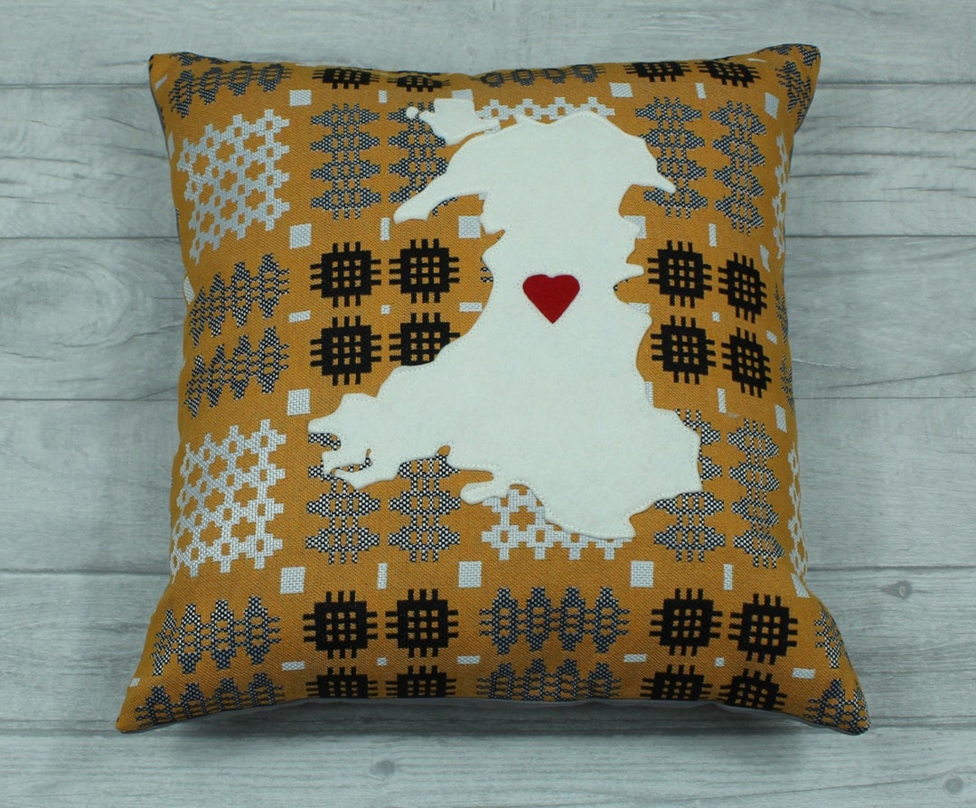 Welsh Tapestry Blanket Map of Wales Cushion / Cymru Cushion - Etsy UK