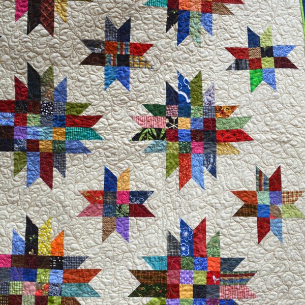 Scrappy Star Quilt - Etsy
