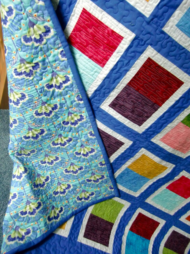 Contemporary Geometric Quilt - Etsy