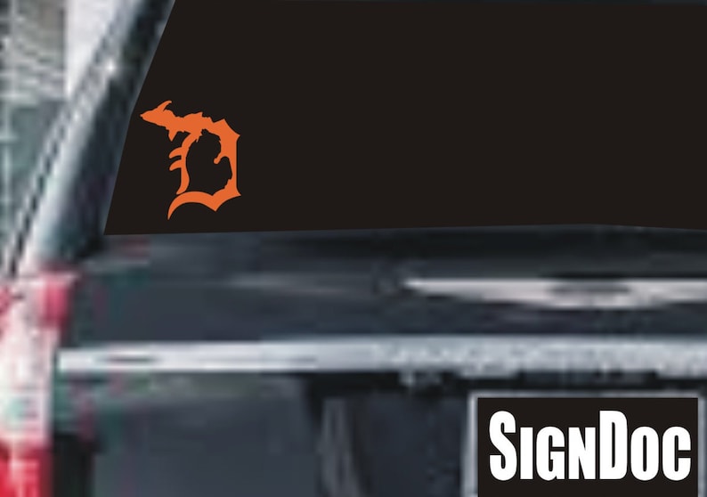 Detroit Tigers Old English D Michigan Vinyl Car Window Decal Stickerbuy ...