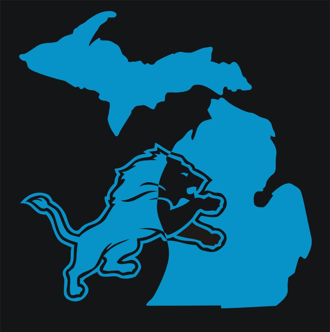 Detroit Lions Michigan Vinyl Car Window Decal Sticker Buy 2 - Etsy Italia