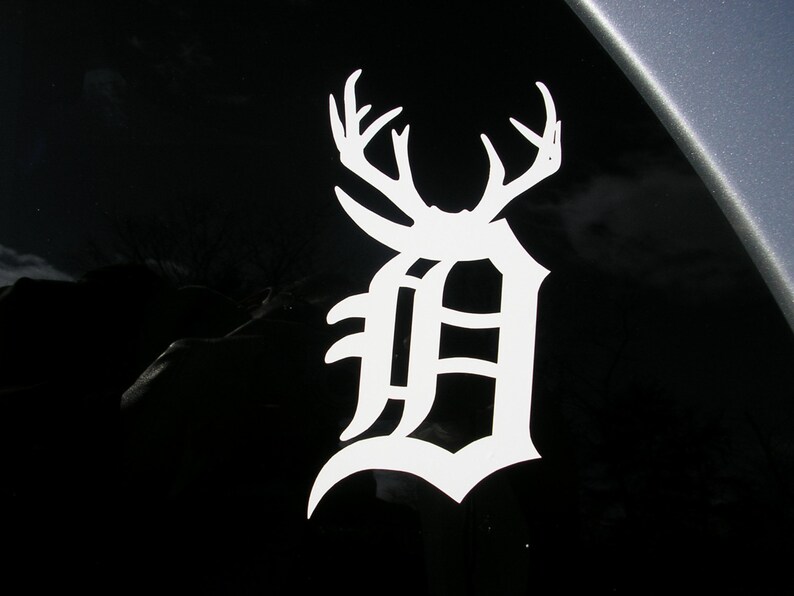 Old English D With Antlers Vinyl Window Decal Sticker. *buy 2 and Get a ...