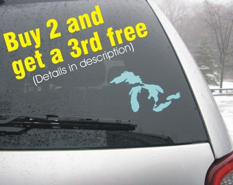 Buy Detroit D Michigan Vinyl Car Window Decal Sticker buy 2 and Get a ...