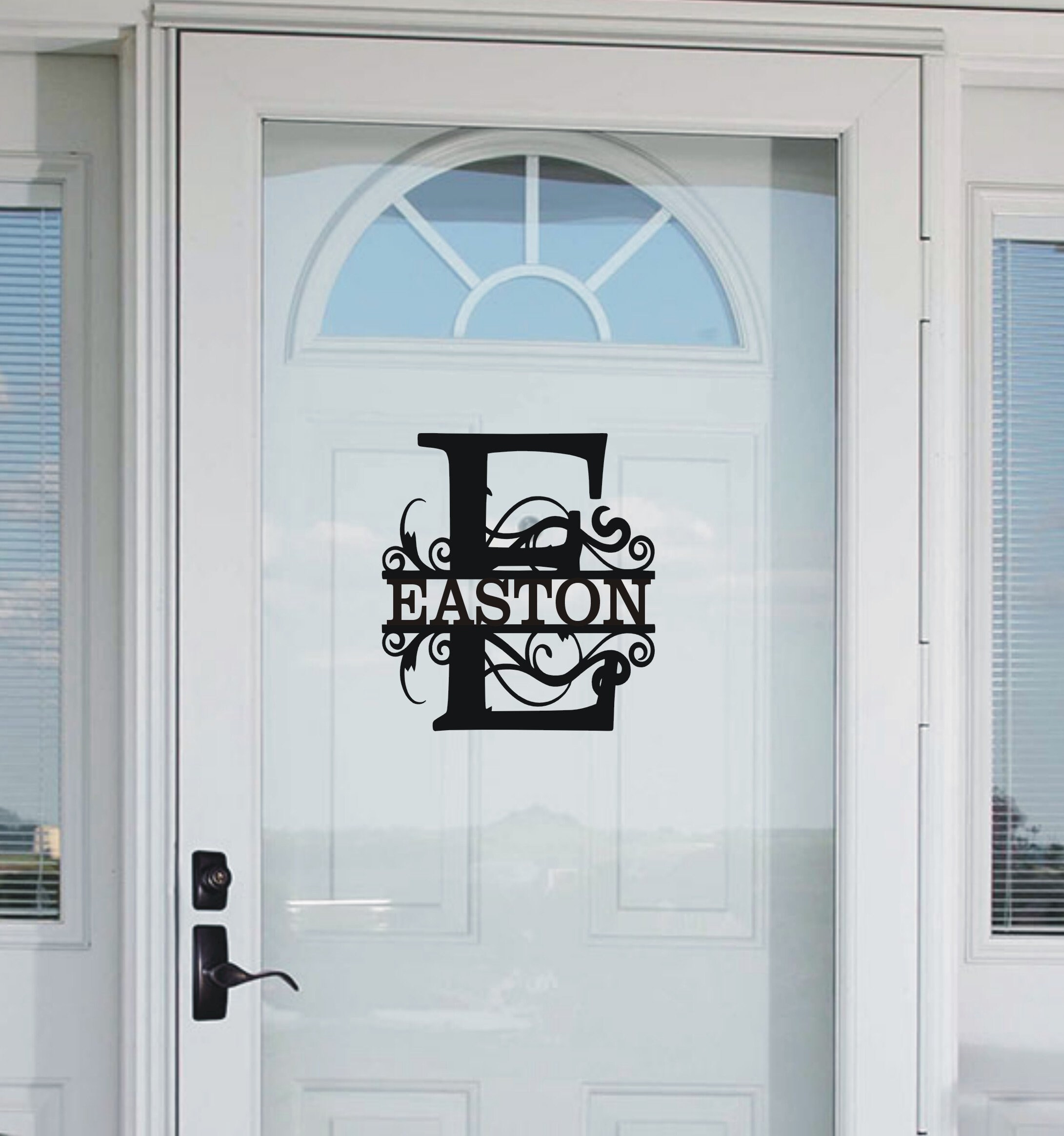 Monogram/name Door Vinyl - With Name or House Number - Approximately 12 ...