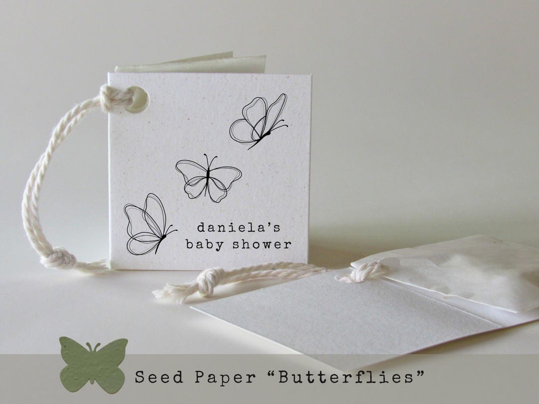BUTTERFLY GIFT TAGS | Folded Gift Tags for Baby Shower Favors ...