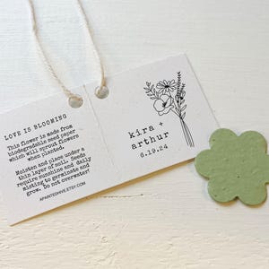 FLORAL GIFT TAGS | Folded Gift Tags for Wedding Favors | Thank You Tags ...