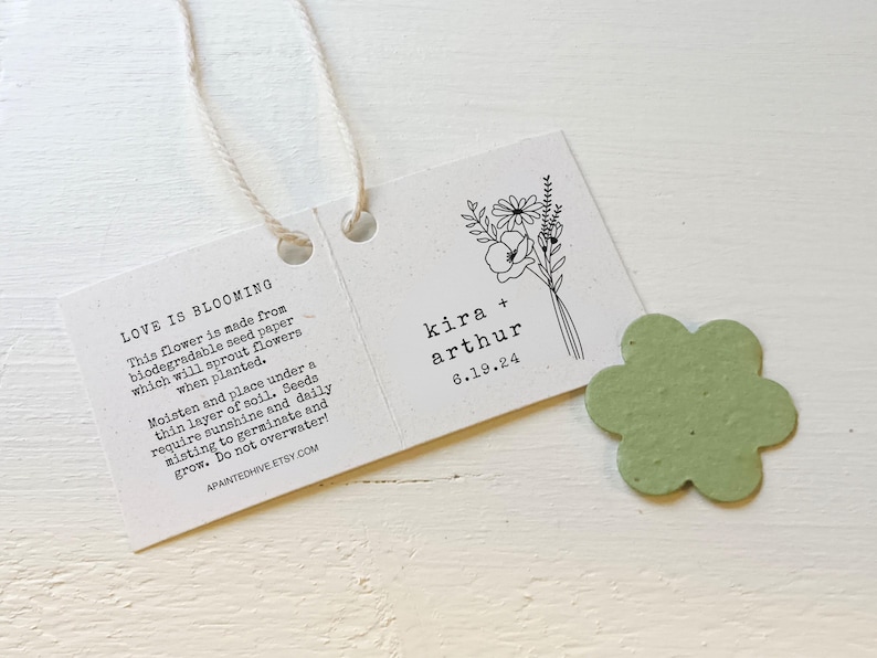 FLORAL GIFT TAGS | Folded Gift Tags for Wedding Favors | Thank You Tags ...