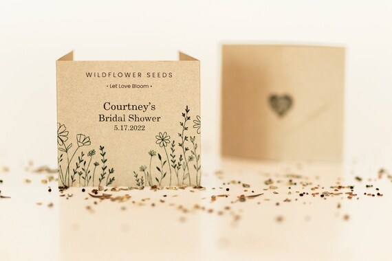 WILDFLOWER SEED Favors for Bridal Shower Flower Seed Packets - Etsy