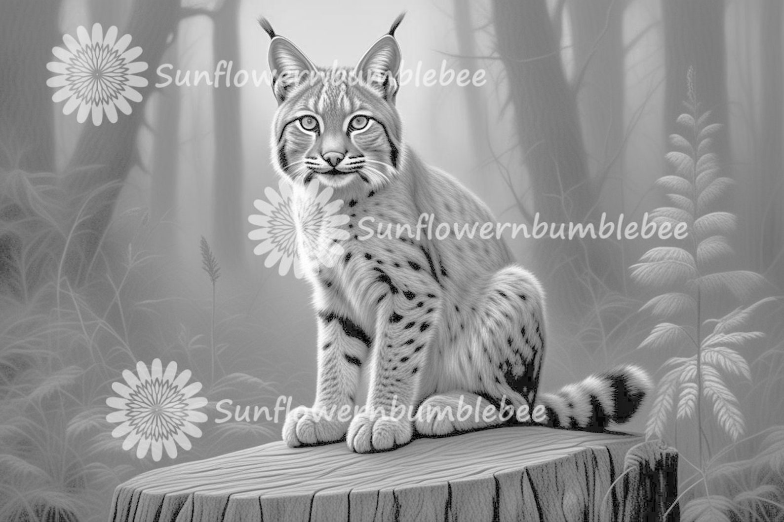 Wild Cats - 52 Digital Images to Download and Color - Etsy