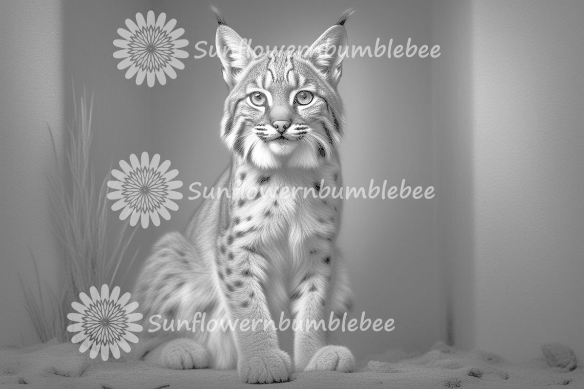 Wild Cats - 52 Digital Images to Download and Color - Etsy