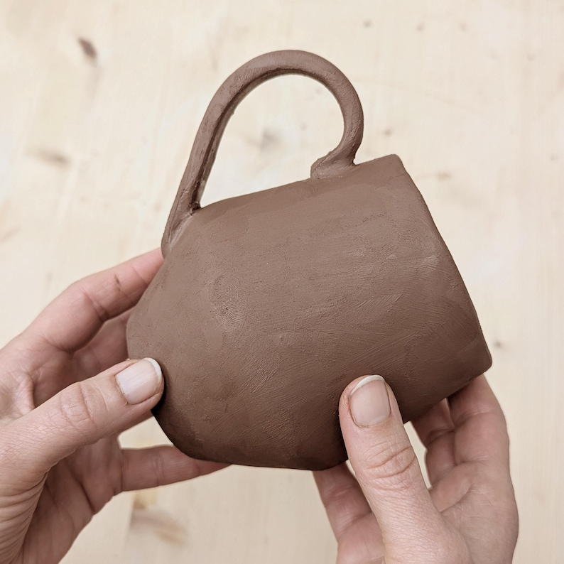 Rounded Mug Pottery Template | Printable Pottery Template | Slab ...