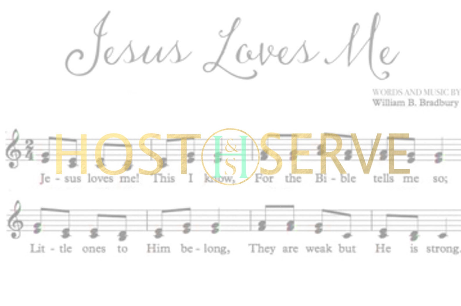 Jesus Loves Me Lyrics Instant Download And Printable Wall Etsy