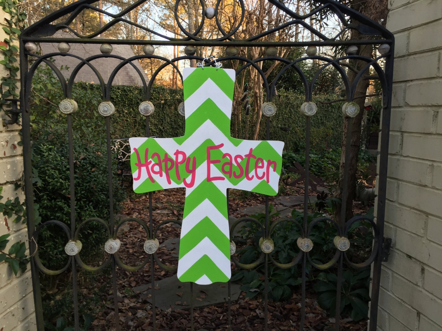 Happy Easter Cross - Etsy