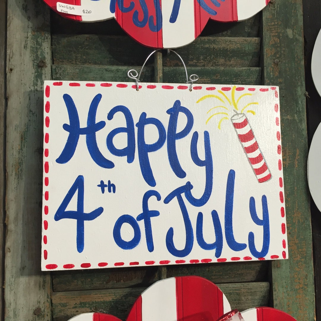 Happy 4th of July Sign - Etsy
