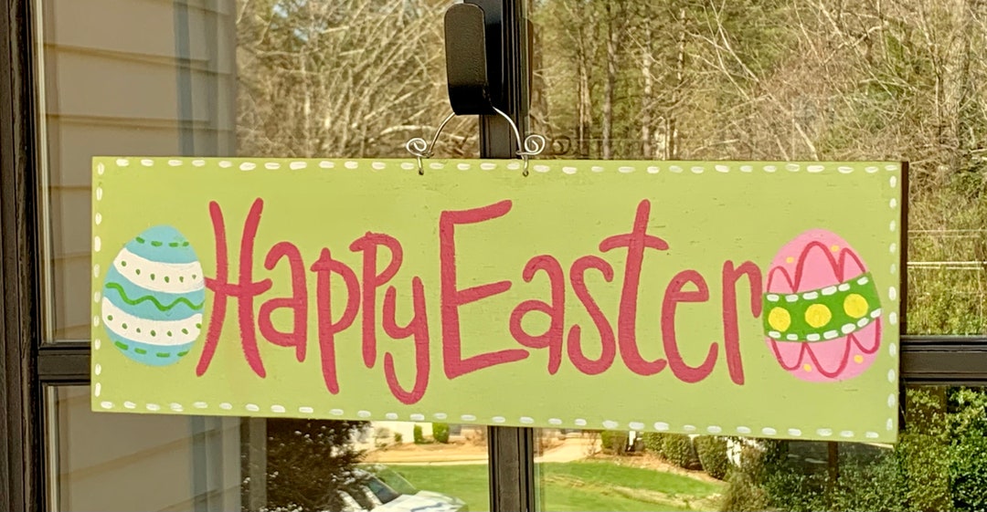 Happy Easter Wood Sign - Etsy